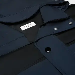 Celine Windbreaker In Nylon - Navy