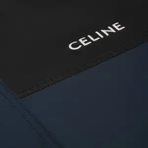 Celine Windbreaker In Nylon - Navy