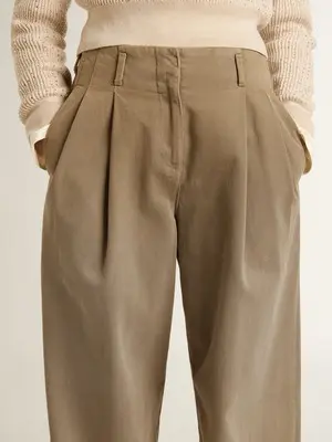 GOLDEN GOOSE Wide-leg Pants - Khaki
