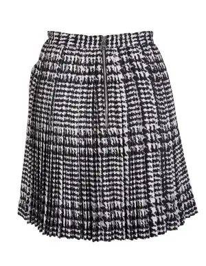 Ermanno Scervino High-waisted Pleated Houndstooth Skirt