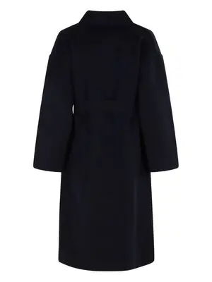SEMICOUTURE Double Breasted Belted Coat - Midnight