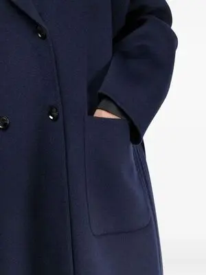 SEMICOUTURE Double Breasted Belted Coat - Midnight