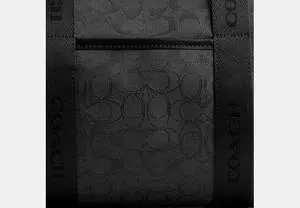 COACH Signature Jacquard Theo Duffle Bag - Black