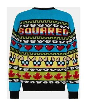 Dsquared2 Jacquard Crewneck Knitted Jumper - Multicolor