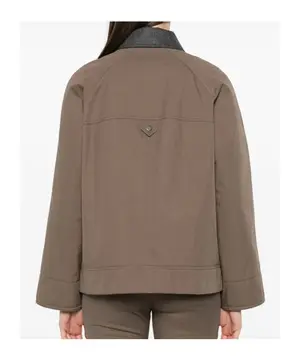 Brunello Cucinelli High Neck Jacket With Press Studs And Patch Pockets