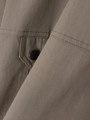 Brunello Cucinelli High Neck Jacket With Press Studs And Patch Pockets