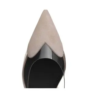 Alaïa Le Coeur Suede Slingback Flats - Grege