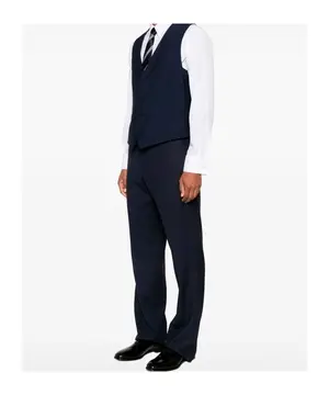 LARDINI Button Vest - Blue