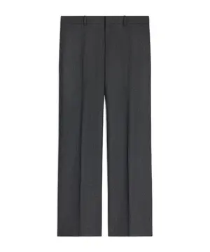 Celine Striped Wool Flannel Trousers - Grey
