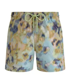 Vilebrequin X Maison Bucol Blurred Nymphea Swim Shorts - Gray