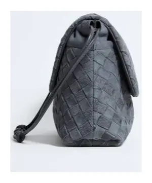 Bottega Veneta Giorno Intrecciato Suede Shoulder Bag - Gray