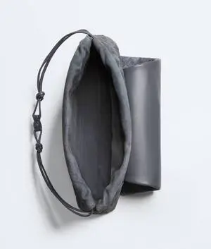 Bottega Veneta Giorno Intrecciato Suede Shoulder Bag - Gray