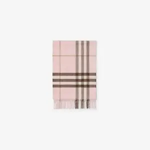 Burberry Checked Fringed-edge Scarf - Pink