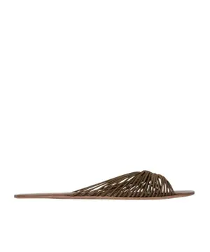 THE ROW Sara Flat Sandals - Mud Color