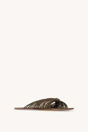 THE ROW Sara Flat Sandals - Mud