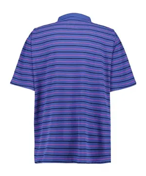 Balenciaga Laurel Classic Pique Striped Polo Shirt - Blue