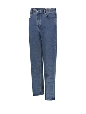 Valentino Garavani Straight Leg Jeans With Logo Patch
