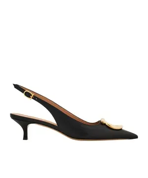 FERRAGAMO Maxi Gancini Slingback Pump - Black