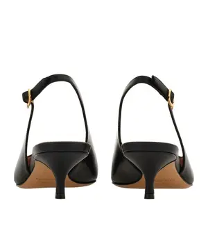 FERRAGAMO Maxi Gancini Slingback Pump - Black