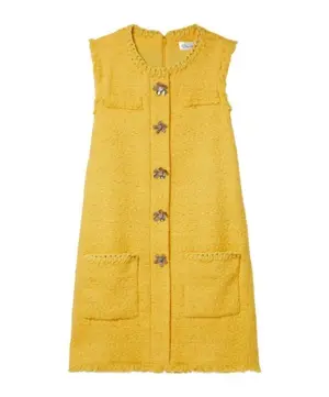 Oscar De La Renta Embellished Tweed Mini Dress