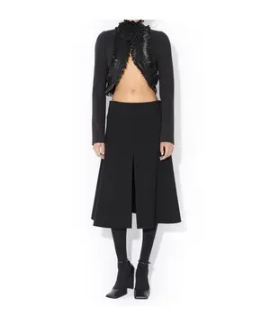 Alaïa Mid-length A-line Skirt With Front Seam Pockets