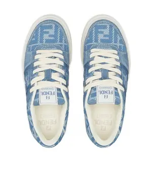 Fendi Match Panelled Low-top Sneakers - Light Blue