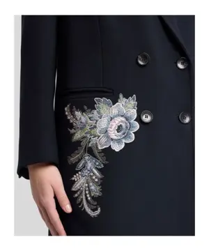 Etro Double Breasted Embroidered Coat