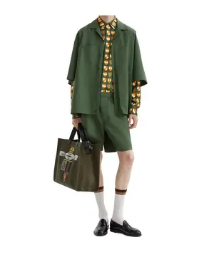 Fendi Club Crest Embroidered Tote Bag - Green