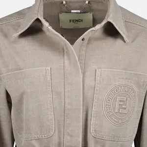 Fendi Belted Waist Denim Jacket