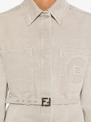 Fendi Belted Waist Denim Jacket