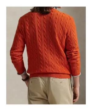 Polo Ralph Lauren Pony Embroidered Cable-knit Jumper - Orange