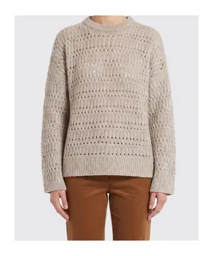 Brunello Cucinelli Crochet Crewneck Jumper - Beige
