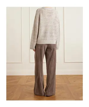 Brunello Cucinelli Crochet Crewneck Jumper - Beige