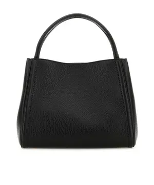 Valentino Garavani Vlogo Plaque Medium Top Handle Bag - Black
