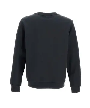 A.p.c. Logo Embroidered Crewneck Sweatshirt - Black