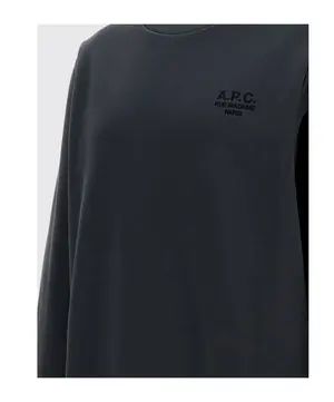 A.p.c. Logo Embroidered Crewneck Sweatshirt - Black