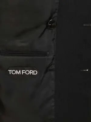 TOM FORD Double-breasted V-neck Jacket - Black