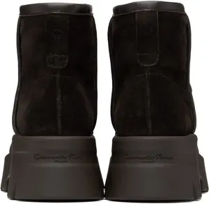 GIANVITO ROSSI Round Toe Suede Ankle Boots