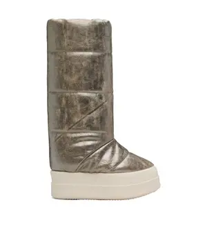 Rick Owens Mid-calf Quilted Denim Boots - Gray