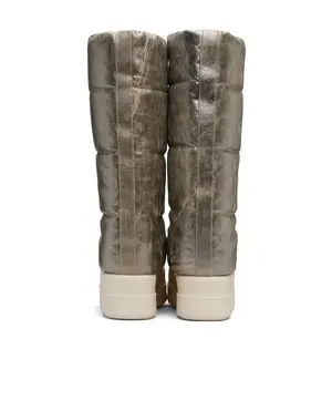 Rick Owens Mid-calf Quilted Denim Boots - Gray