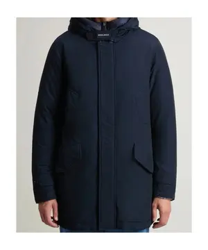 Woolrich Long-sleeved Hooded Coat - Black