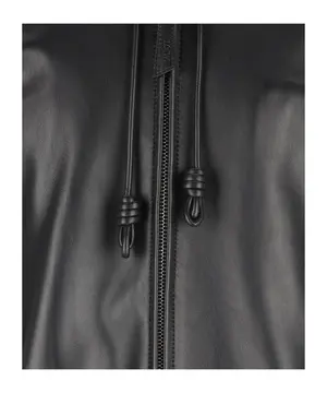 Loewe Leather Hooded Jacket With Anagram Patch