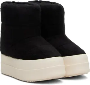Rick Owens Fleece Mega Bumper Lunar Boots - Black