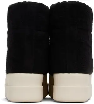 Rick Owens Fleece Mega Bumper Lunar Boots - Black