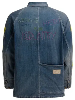 Kapital Embroidered Patch-pocket Denim Jacket