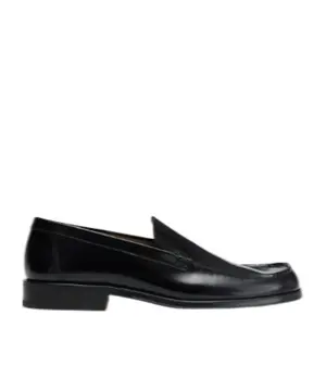 LEMAIRE Glossed Square-toe Loafers