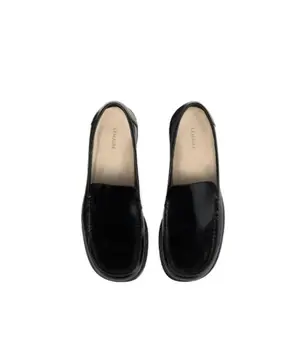 LEMAIRE Glossed Square-toe Loafers