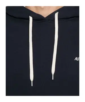 AUTRY Logo Drawstring Hoodie - Black