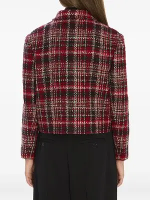 Celine Charlotte Jacket In Check Wool - No
