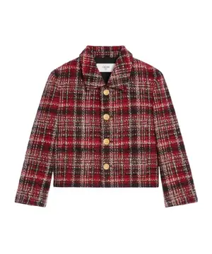 Celine Charlotte Jacket In Check Wool